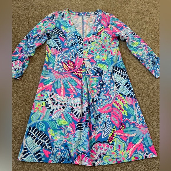 Lilly Pulitzer | Dresses | Lilly Pulitzer Amina Fantasy Garden Dress ...